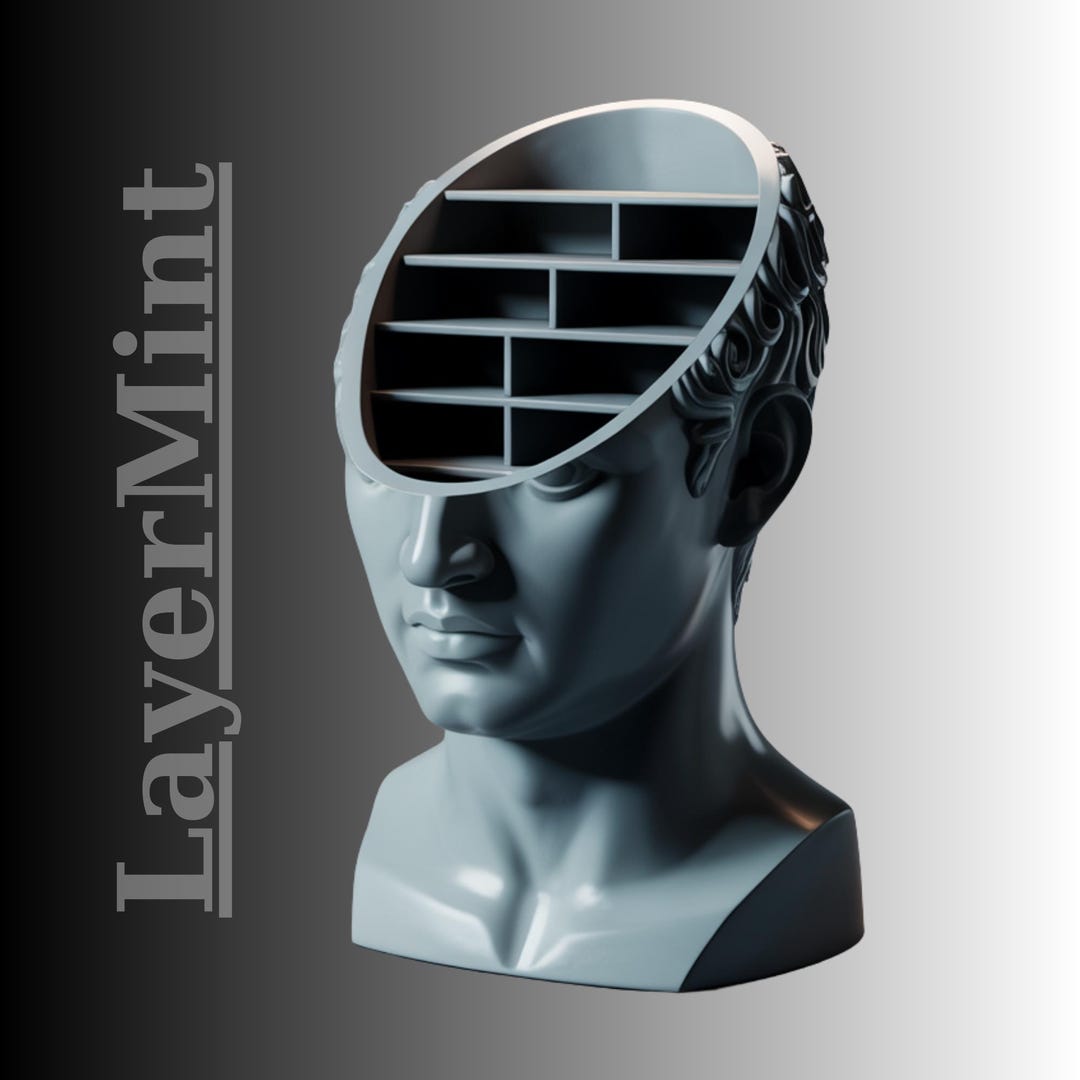 Geometric Bust Desk Organizer: 3D Print STL Model - Etsy