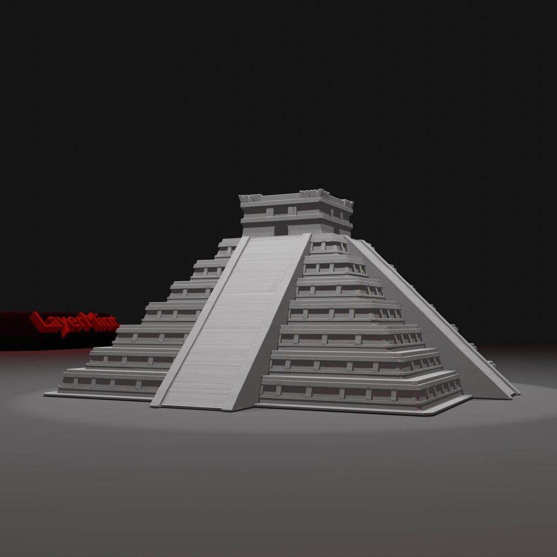 Chichen Itza Pyramid 3D Printable Model, Ancient Mayan Temple STL File ...