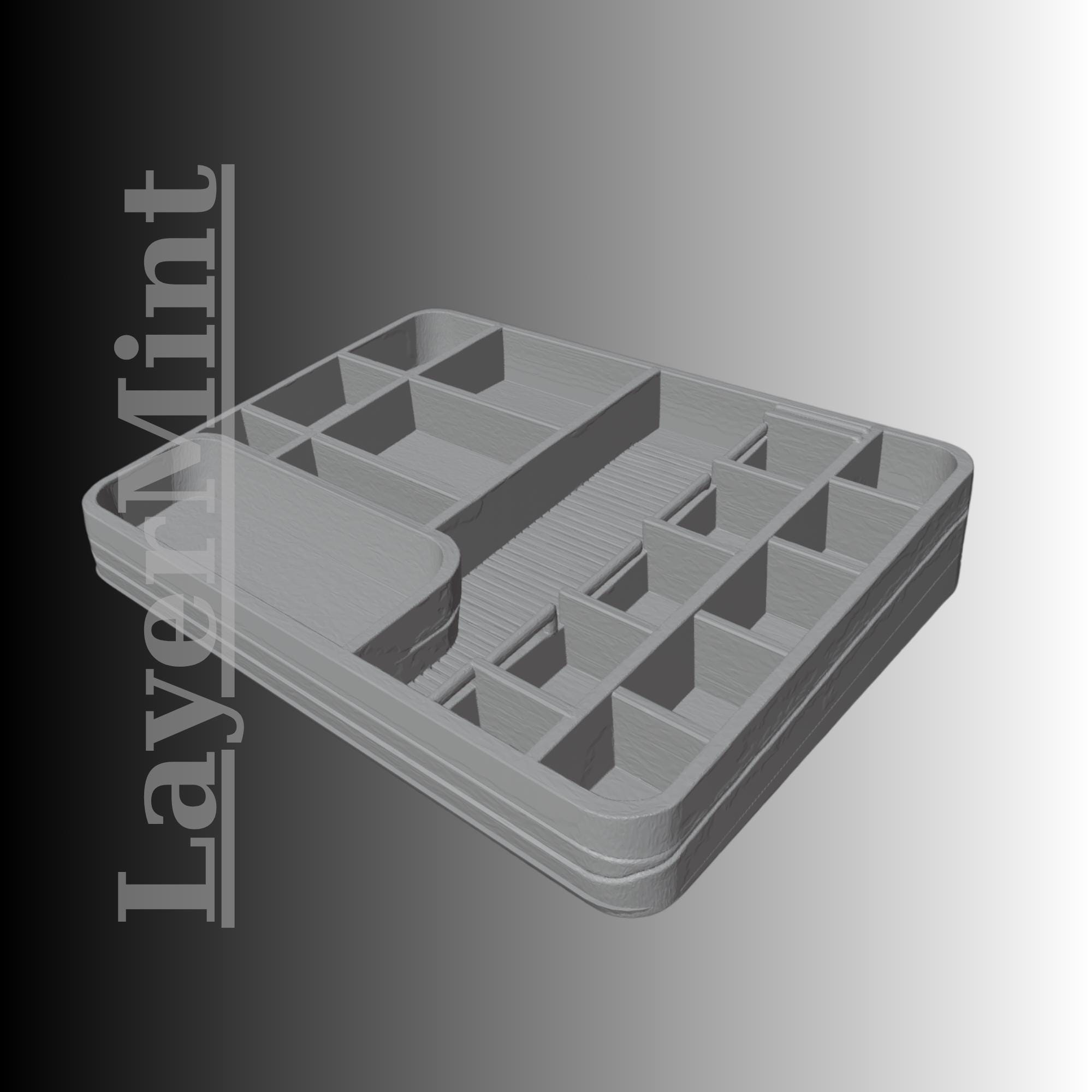3D Printed Desk Organizer Tray - Multi-compartment Drawer Insert (STL ...