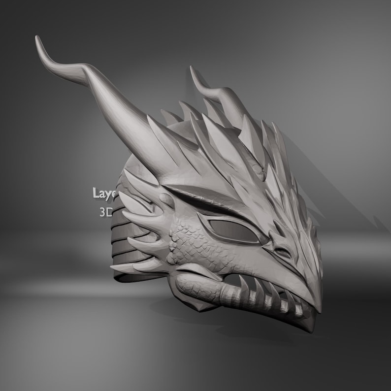 Dragon Helmet With Horns and Spikes | Fantasy Warrior Cosplay Armor ...