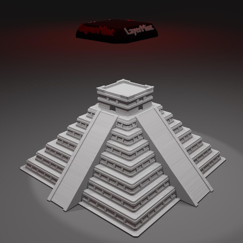 Chichen Itza Pyramid 3D Printable Model, Ancient Mayan Temple STL File ...