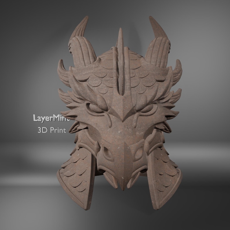 Dragon Warrior Helmet STL File, Viking Mask, Cosplay Armor (digital ...