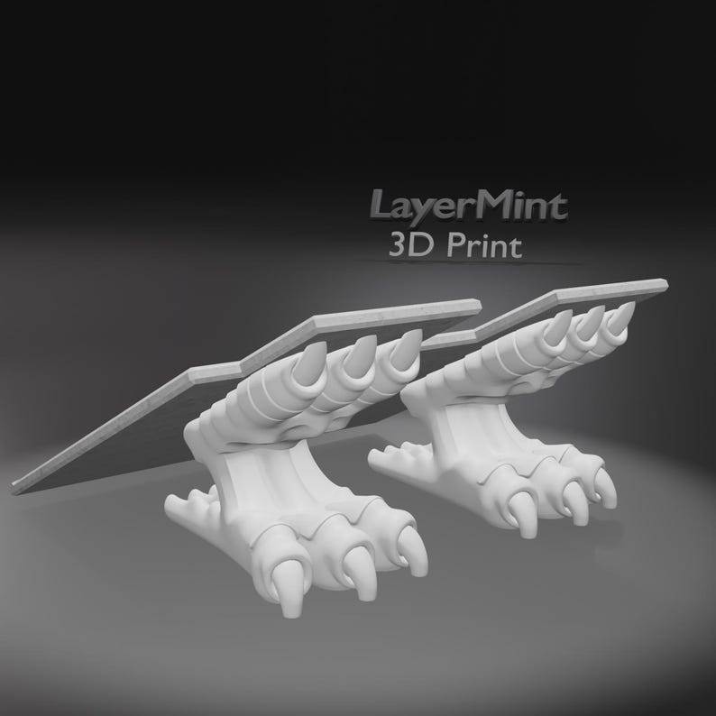 Monster Claw Laptop Stand 3D Print STL File, Fantasy Themed Laptop ...