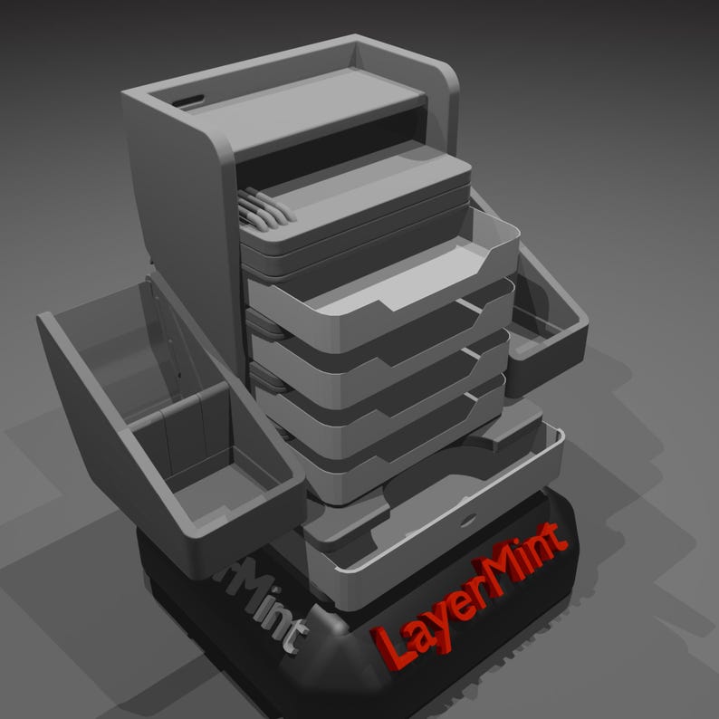 Modular Desk Organizer STL | Multi-drawer Storage System 3D Print File ...