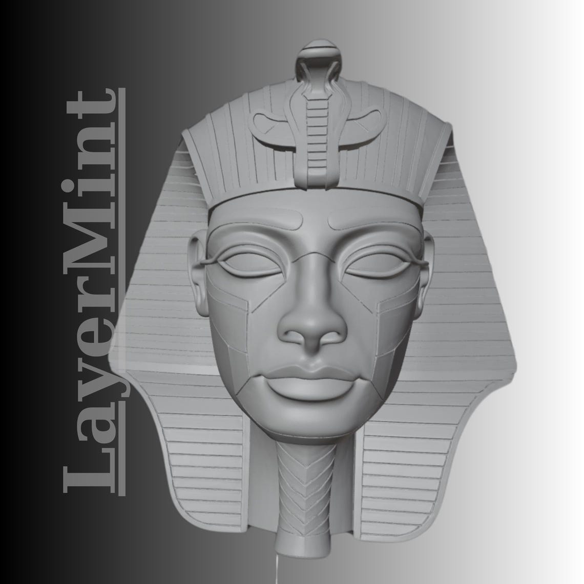 3D Printable Pharaoh Bust – Egyptian Statue STL Model (digital Download ...