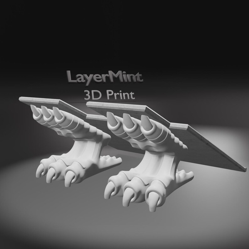 Monster Claw Laptop Stand 3D Print STL File, Fantasy Themed Laptop ...
