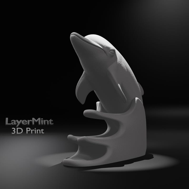 Dolphin Desk Organizer STL File, 3D Printable Ocean Themed Storage ...