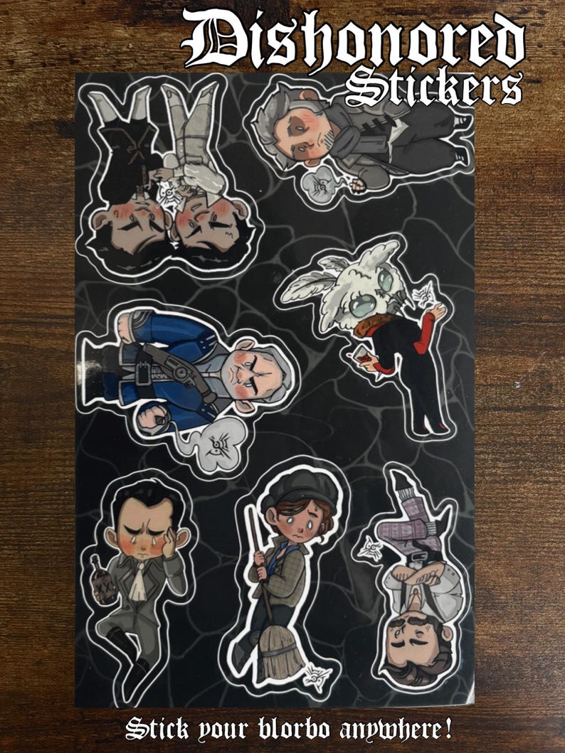 Dishonored Character Chibi Sticker Sheet - Etsy