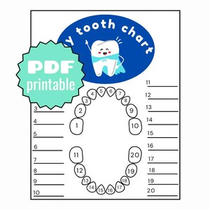 Tooth Chart | Tooth Fairy Chart | Loose Tooth Printable | Missing Teeth ...