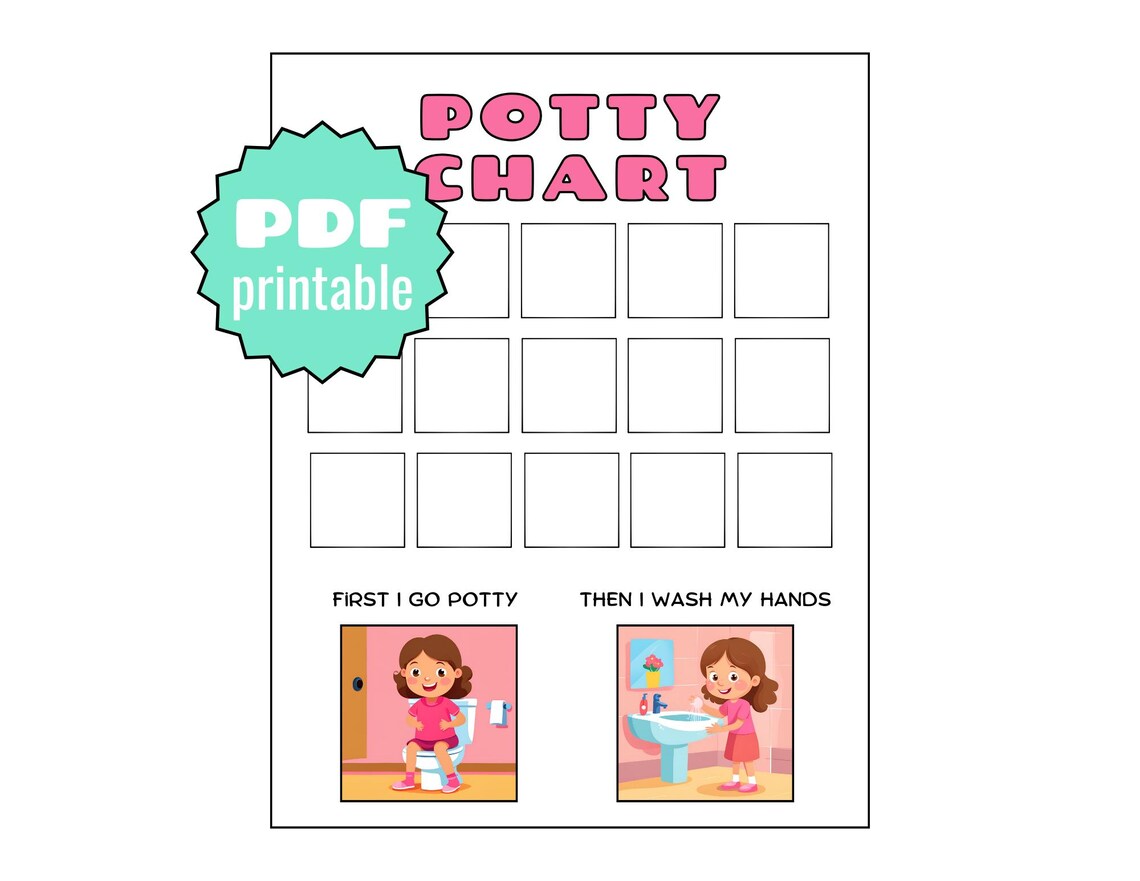 Potty Chart | Potty Training Chart | Toileting Printable Chart | Potty ...