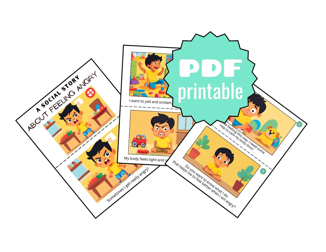 I Feel Angry Social Story | Social Story for Children | Calm My Body ...