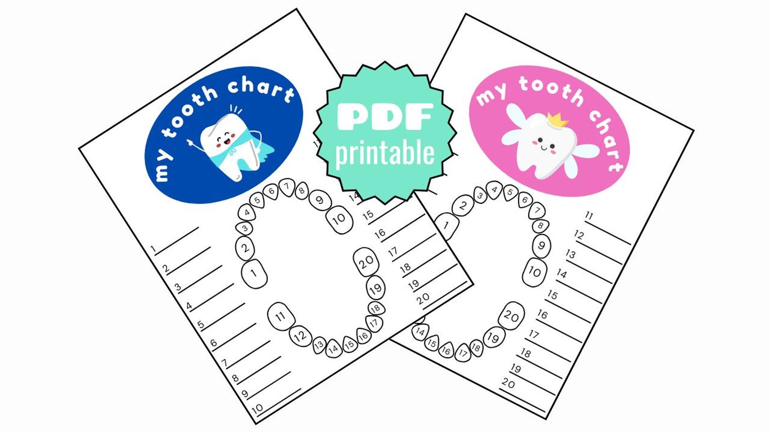 Tooth Chart | Tooth Fairy Chart | Loose Tooth Printable | Missing Teeth ...