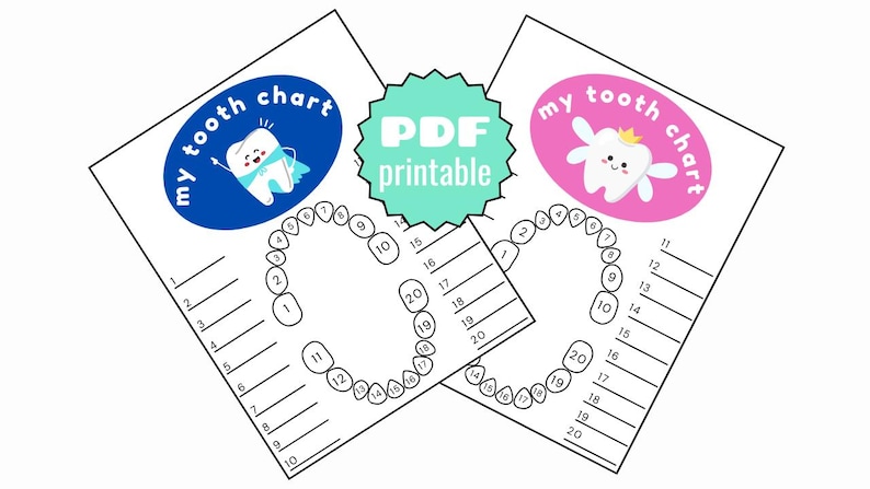 Tooth Chart | Tooth Fairy Chart | Loose Tooth Printable | Missing Teeth ...