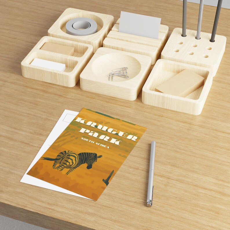 Kruger Park Zebra Fine Art Postcards - South Africa Wildlife Art ...