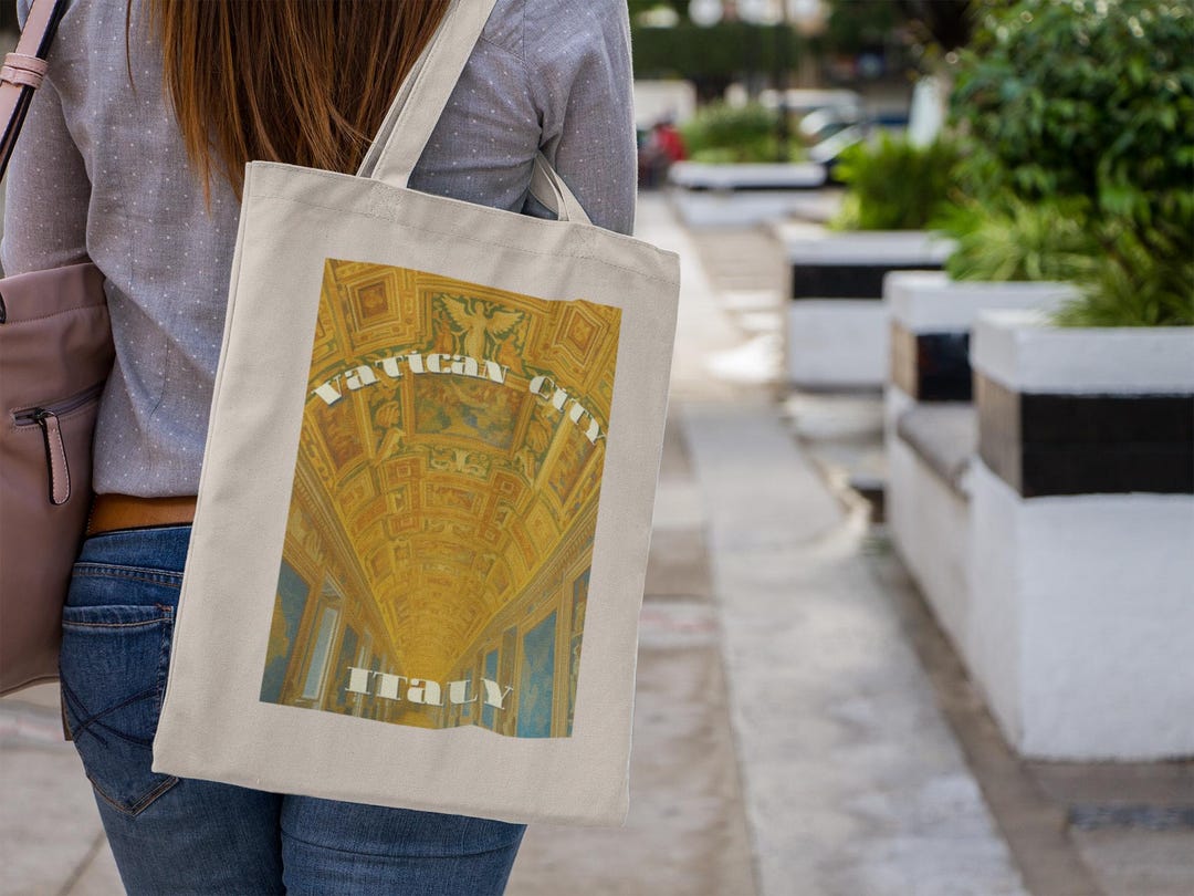 Artistic Italy Tote Bag, Vatican City Travel Bag, Eco-friendly Canvas ...