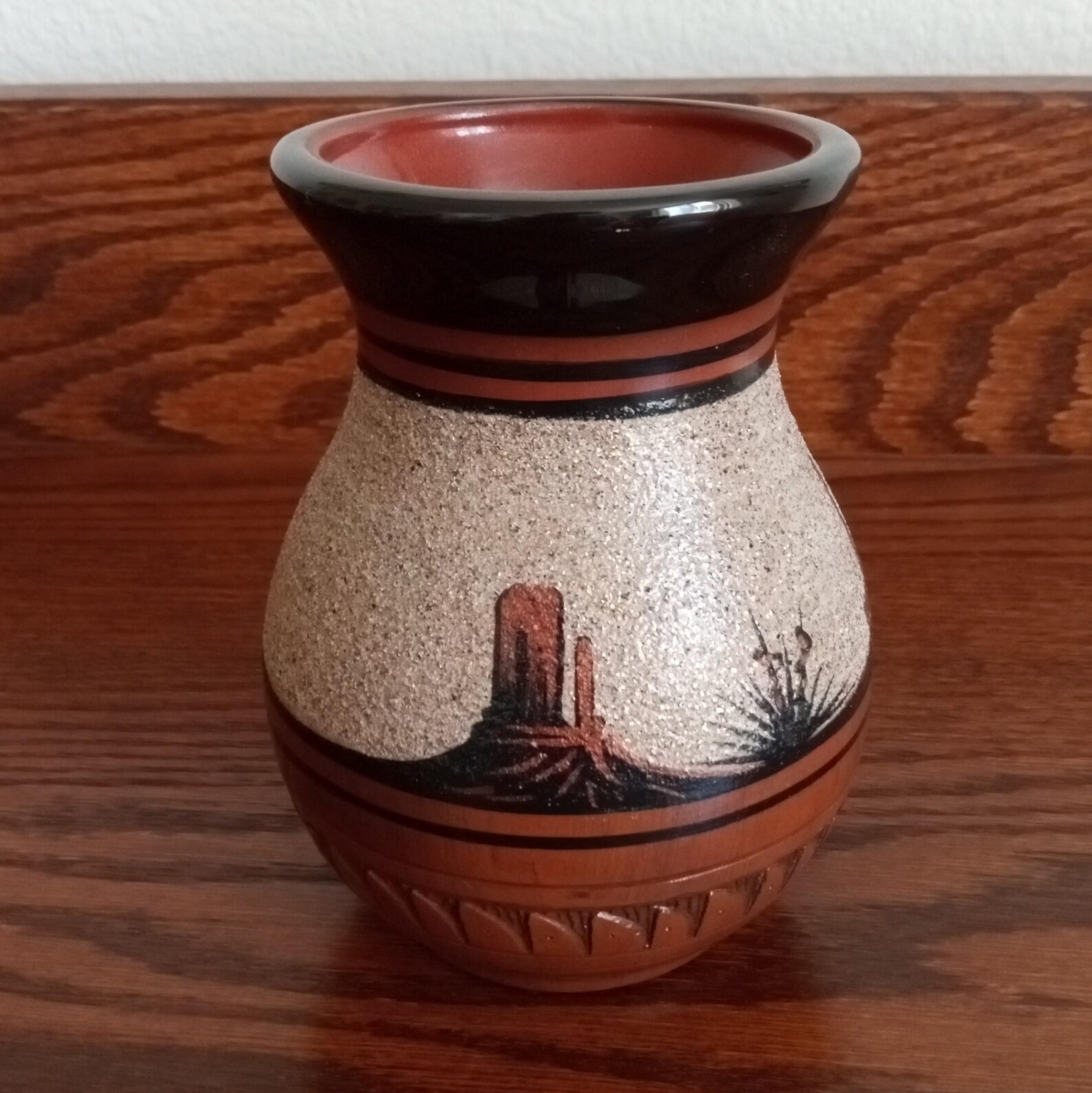 Vintage Native American Navajo Pottery Vase - Signed Marie Diné - Etsy