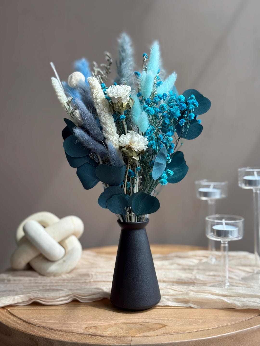 Petite Blue Dried Flower Bouquet - Calming Botanical Gift - Etsy