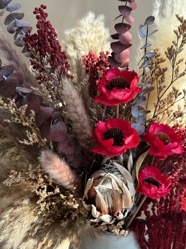 Large Dried Flower Arrangement With Pampas Grass, Preserved Flower ...