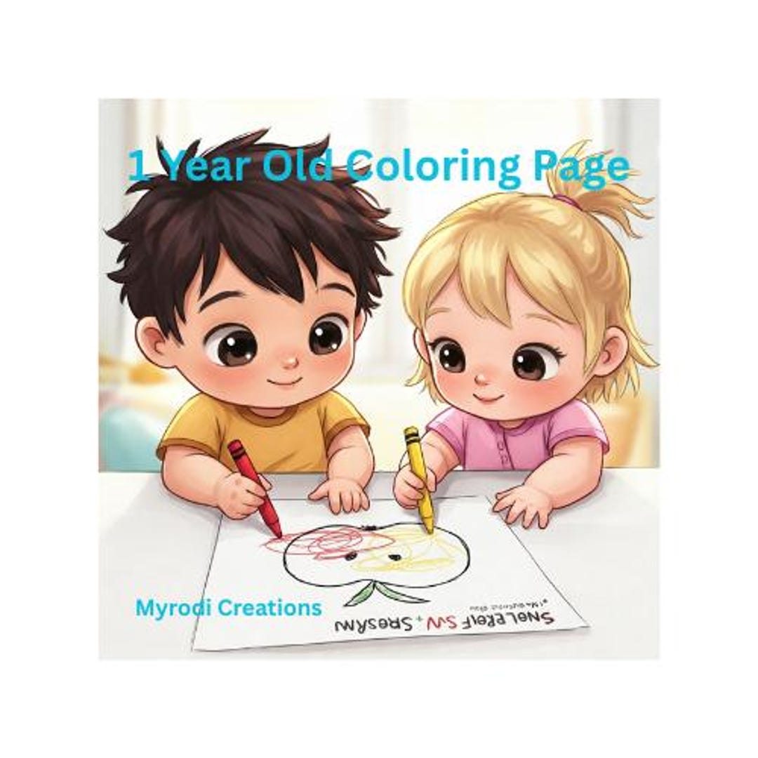 5 SIMPLE Coloring Pages for 1-year-olds – Baby’s First Scribble Sheets ...