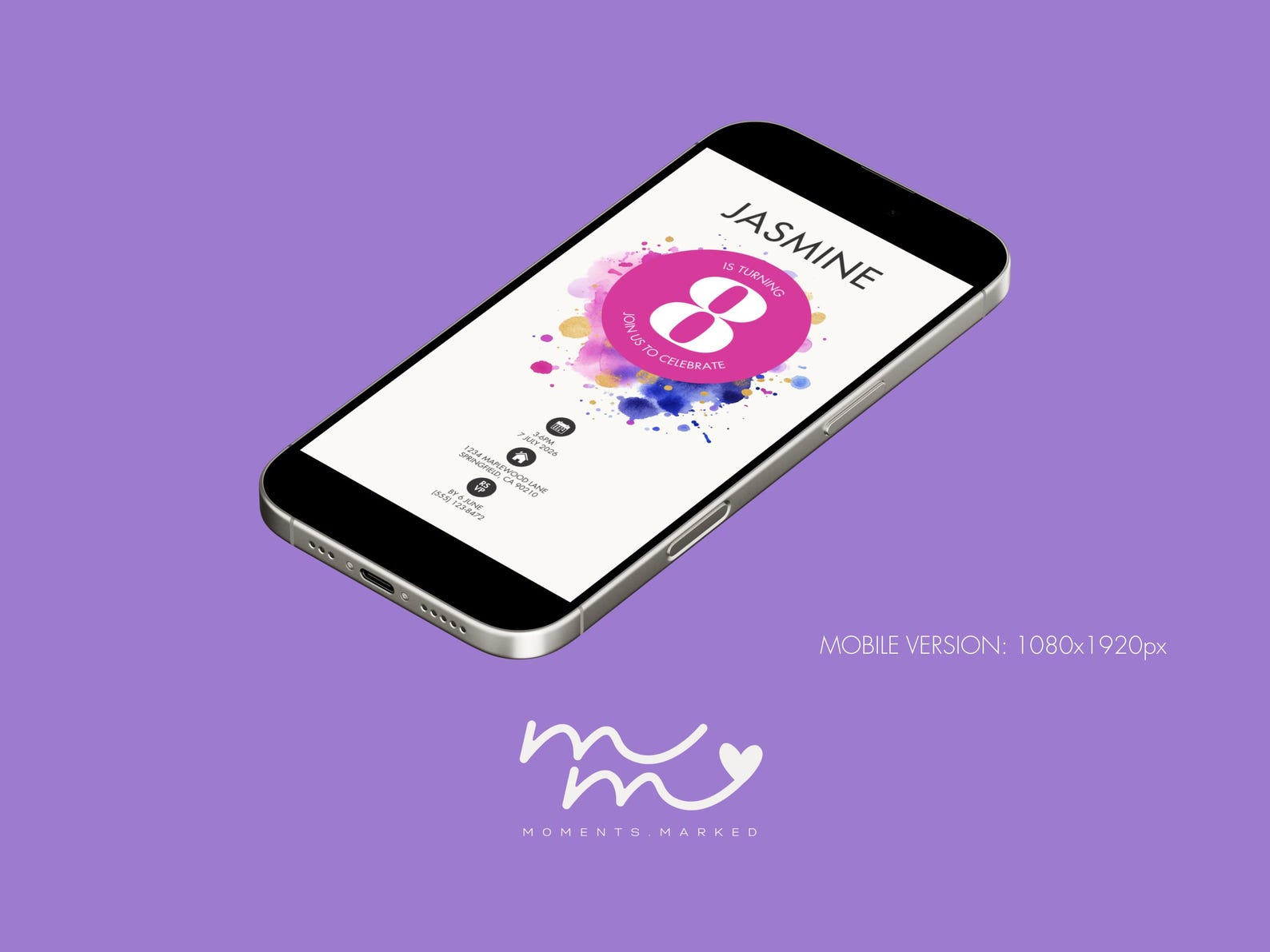 Editable Birthday Invitation Template | Color Pop 'popberry' Theme ...