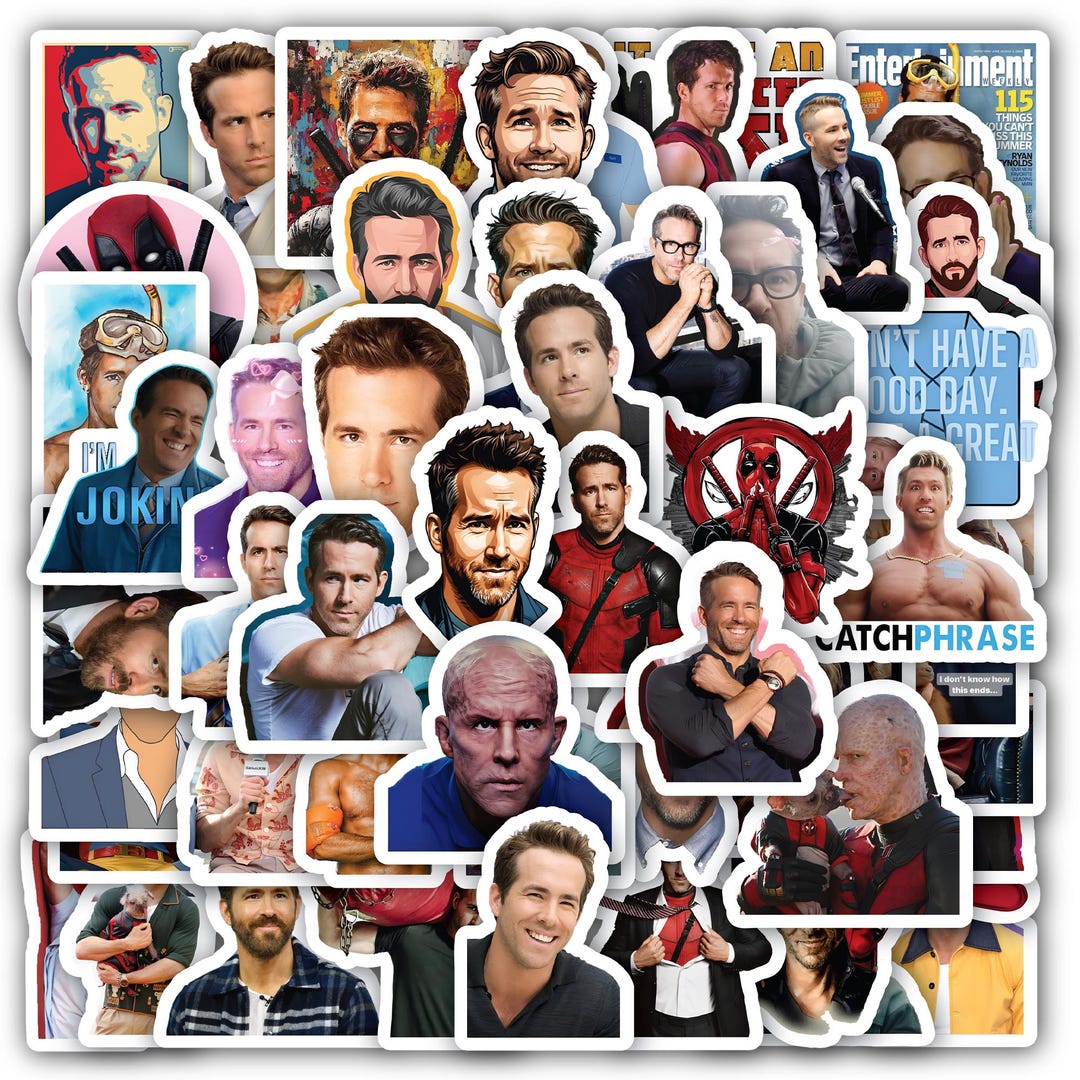 Ryan Stickers Sheet Reynolds –movie Vinyl Decals 40 Piece - Etsy