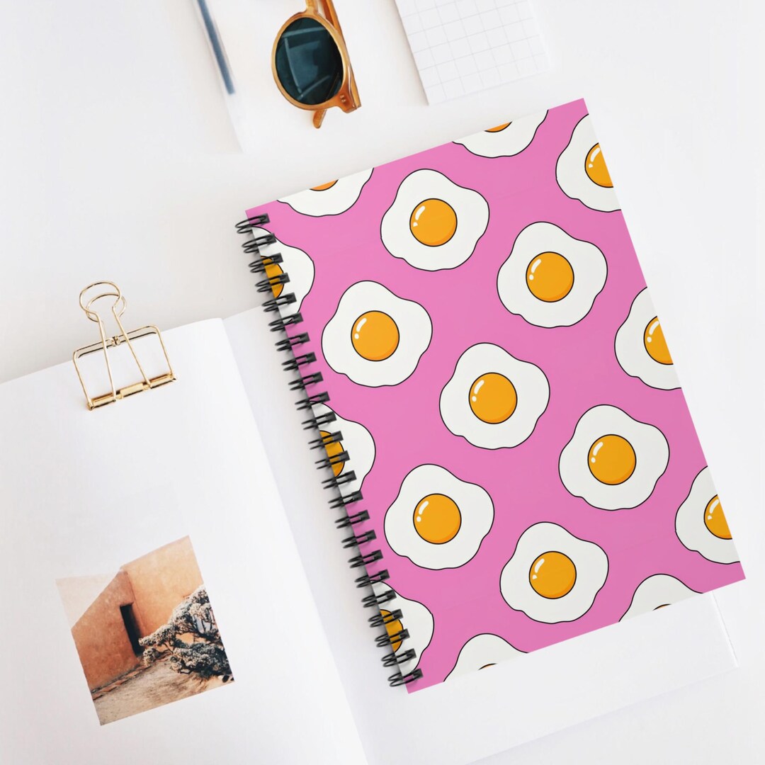Sunny Side up Egg Notebook: Fun Pink Stationery, 6" X 8" - Etsy