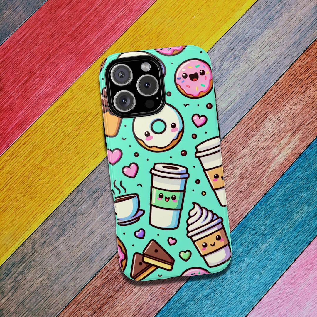 Cute Kawaii Style Food Phone Case, Works With Iphone, Samsung and ...