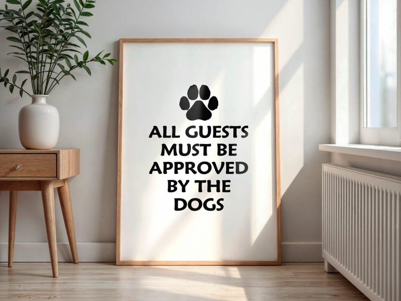 Funny Dog Print Retro Typography Wall Art Dog Owner Gift Puppy Poster ...