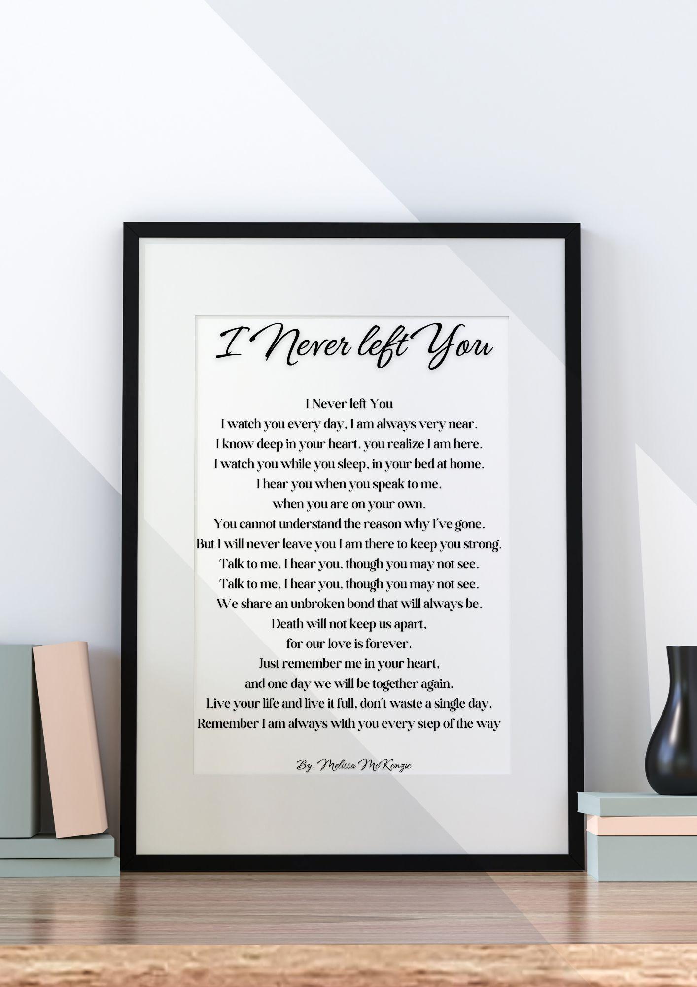Sympathy Poem Print: Comforting Digital Download for Grief, Loss ...