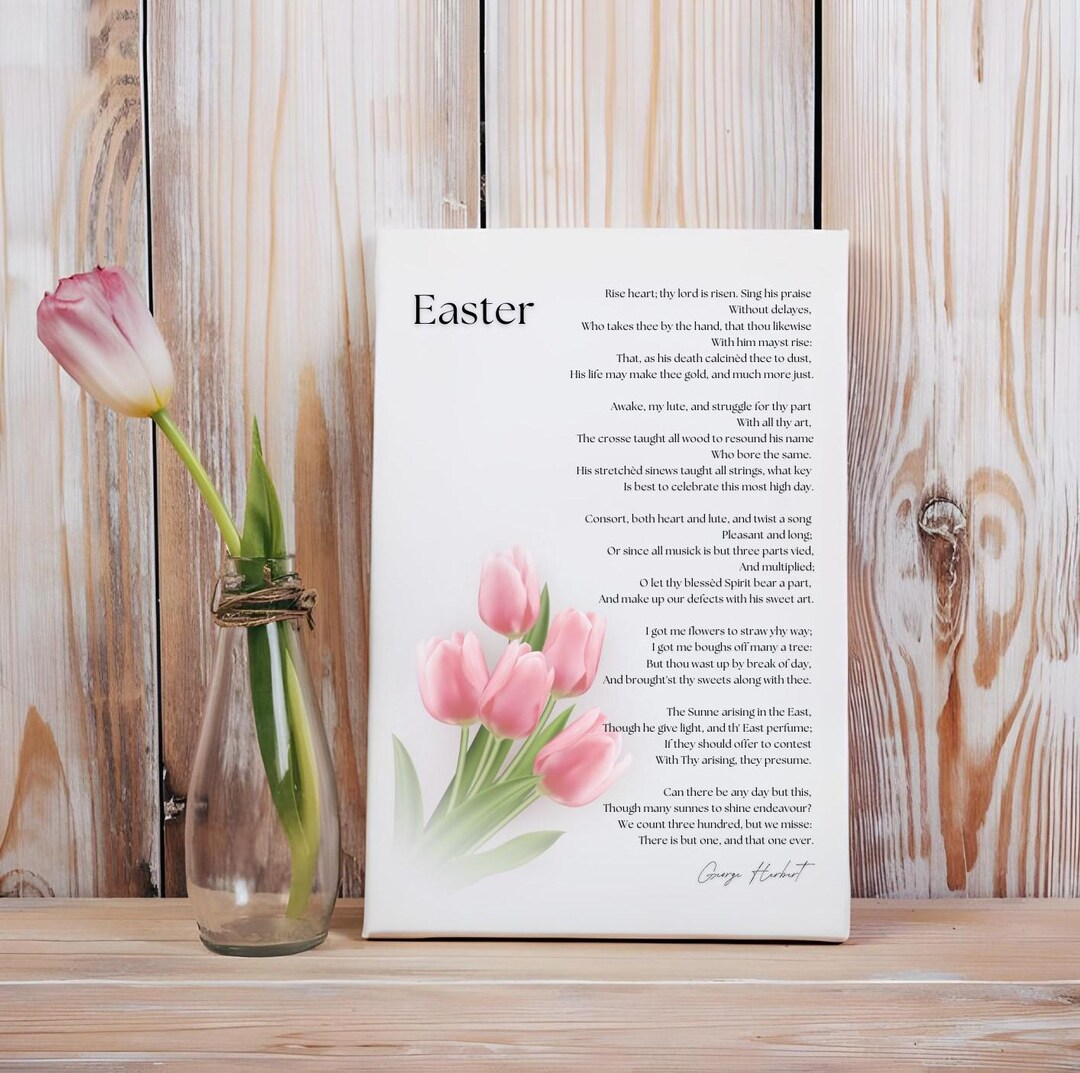 Easter Resurrection Poem by George Herbert: Printable Christian Wall ...