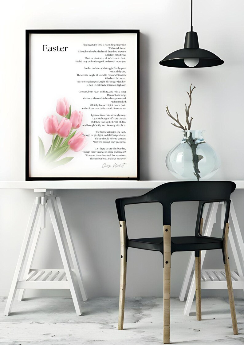 Easter Resurrection Poem by George Herbert: Printable Christian Wall ...