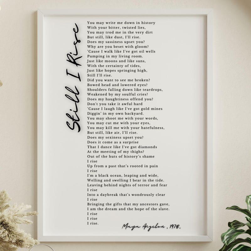 Still I Rise - Etsy
