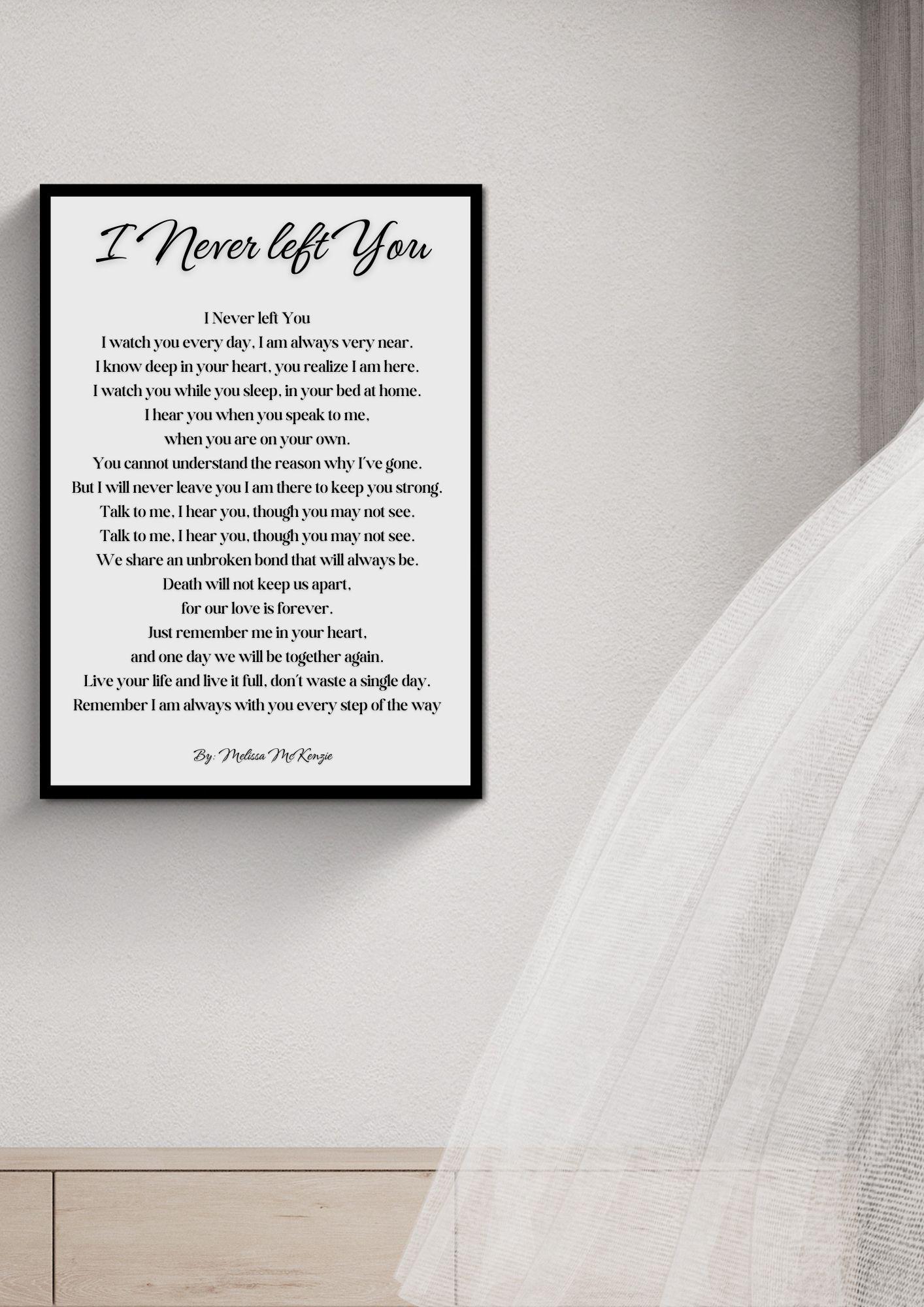 Sympathy Poem Print: Comforting Digital Download for Grief, Loss ...