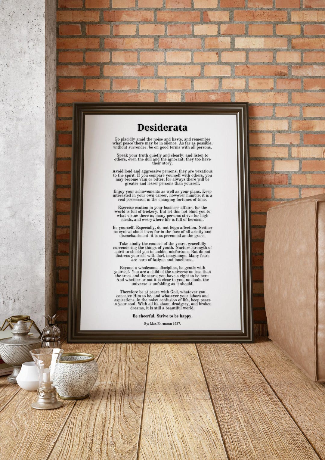 Desiderata Poem, Max Ehrmann, Inspirational Poem, Mindful Living ...