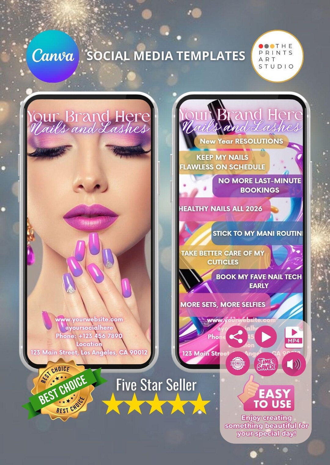 Nail Flyers Template Bundle, Nail Tech Marketing Nail Salon Templates ...