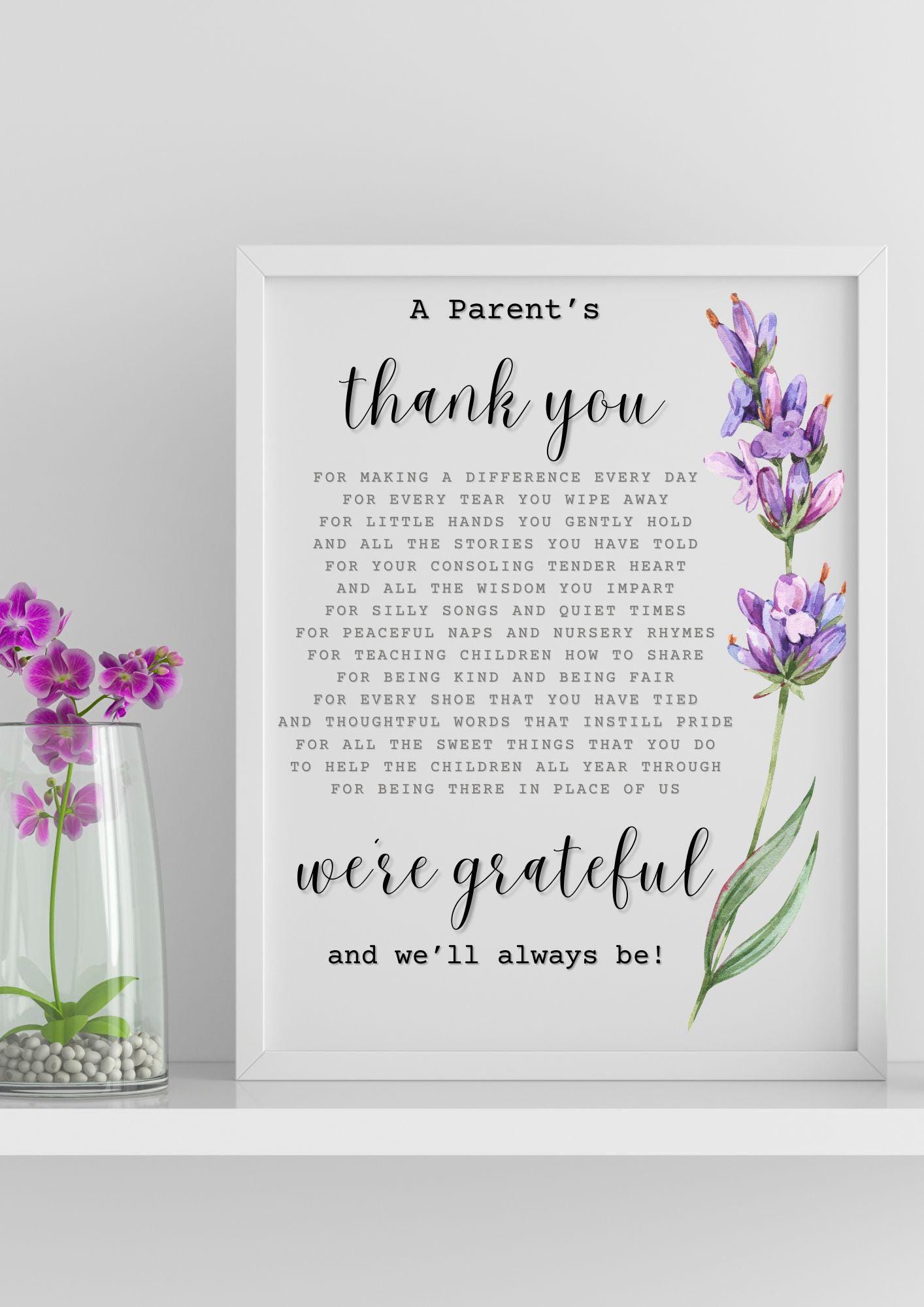 Heartfelt Teacher Appreciation Poem Printable: Digital Download Gift ...