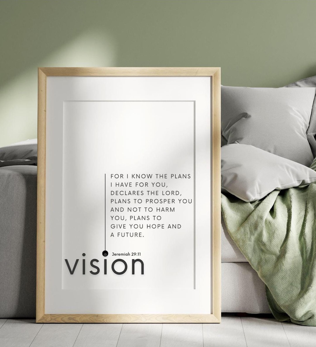 Jeremiah 2911 Vision Bible Verse Wall Art Inspirational Christian ...