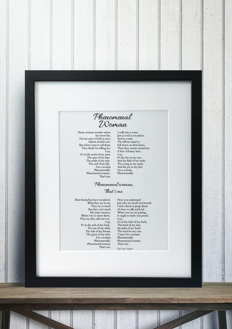 Phenomenal Woman Poem by Maya Angelou – Inspirational Feminist Quote ...