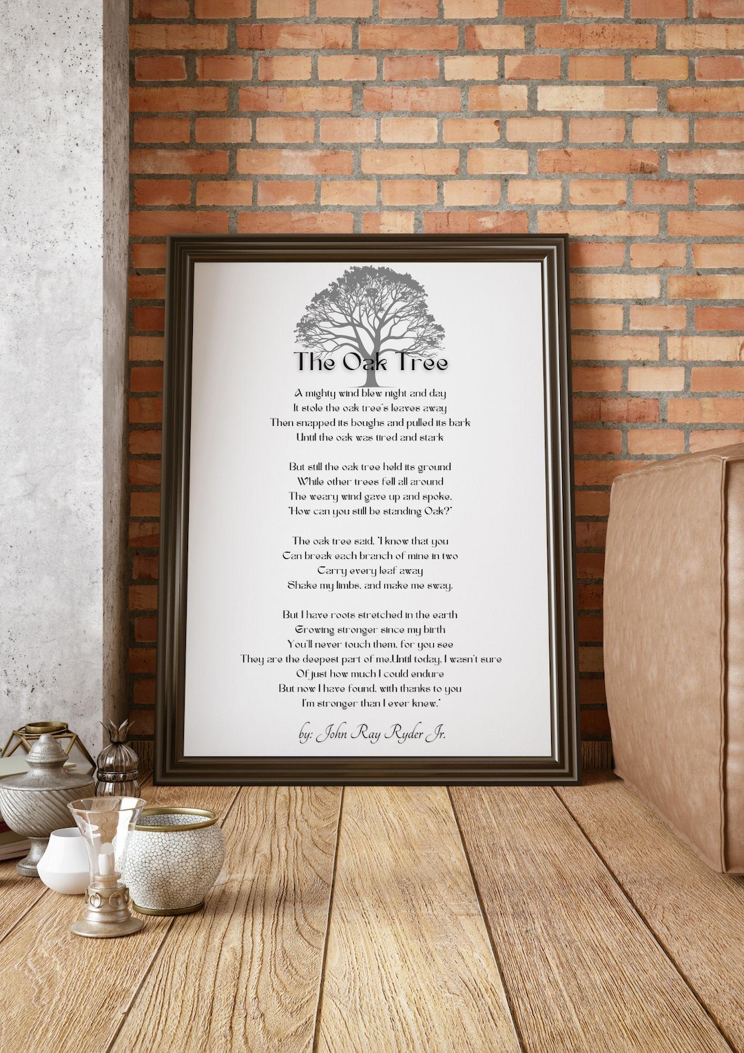 The Oak Tree Poem About Life ART PRINT Mighty Oak Tree, Inspirational ...