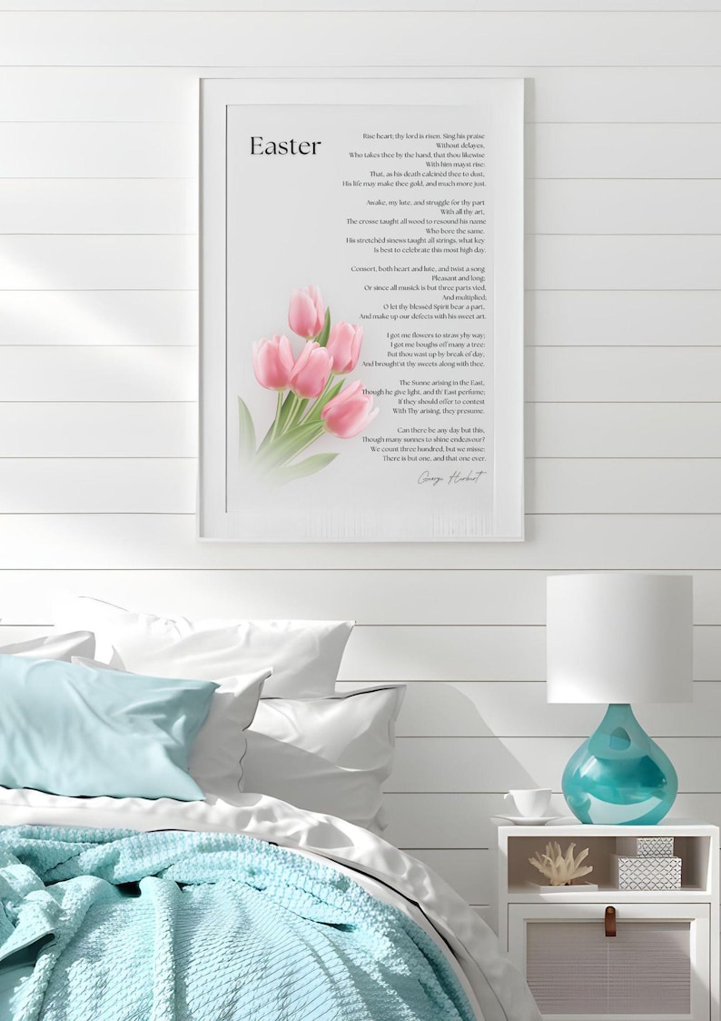 Easter Resurrection Poem by George Herbert: Printable Christian Wall ...