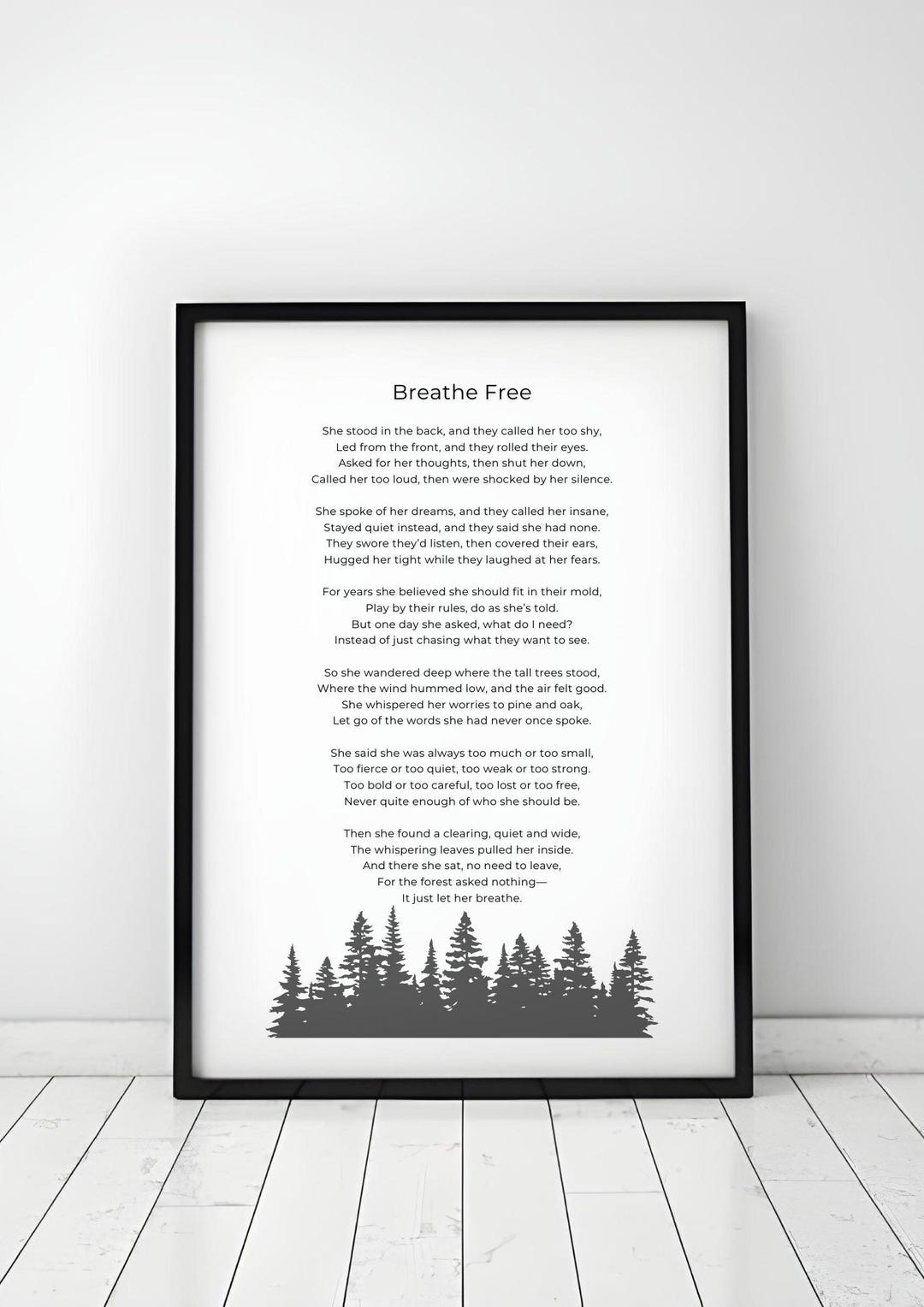Breathe Free Poem, Printable Poem, Inspirational Poem, Printable Poster ...