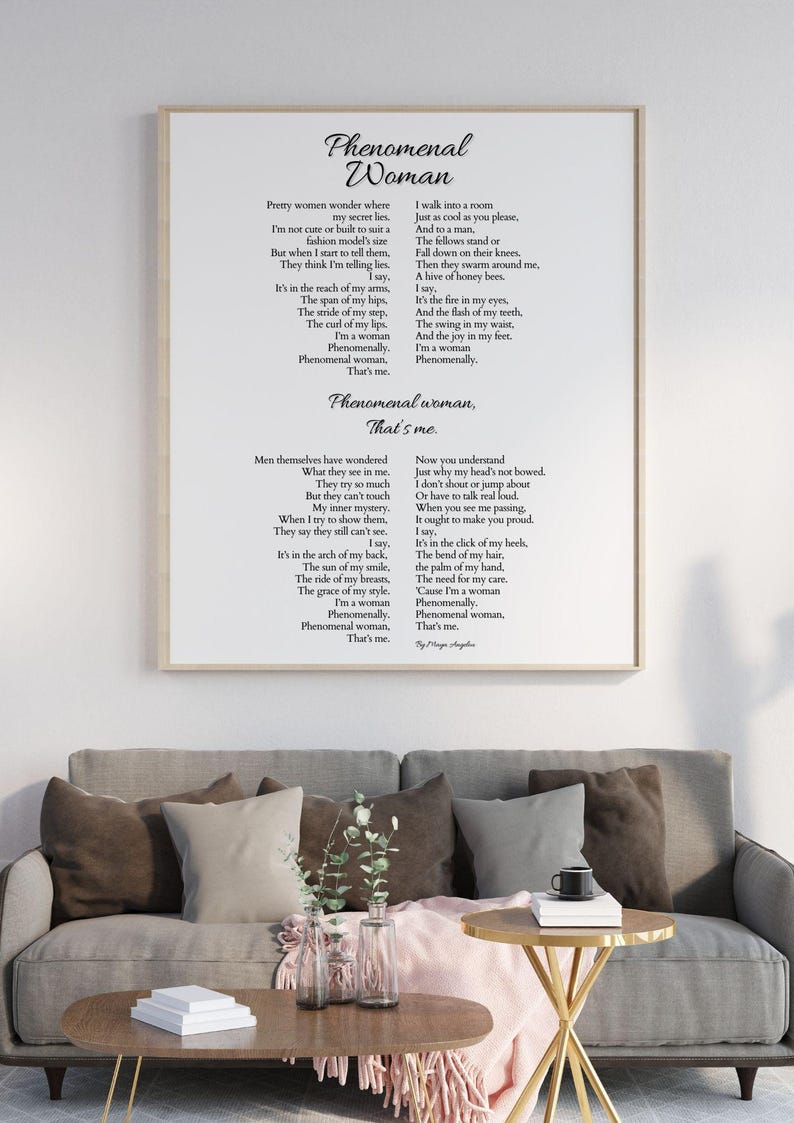 Phenomenal Woman Poem by Maya Angelou – Inspirational Feminist Quote ...