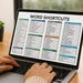 100 Word Shortcuts Cheat Sheet PDF | Microsoft Word Keyboard Guide ...