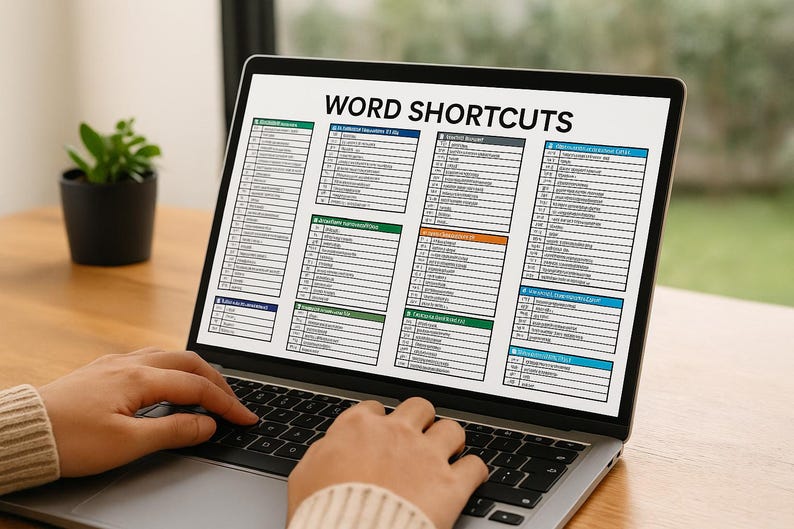 100 Word Shortcuts Cheat Sheet PDF | Microsoft Word Keyboard Guide ...