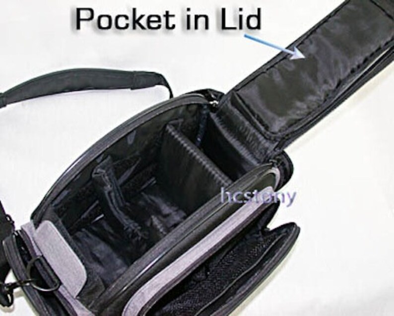 Deluxe Eddie Bauer Camera Bag Black W/gray Accent-side Pockets - Etsy