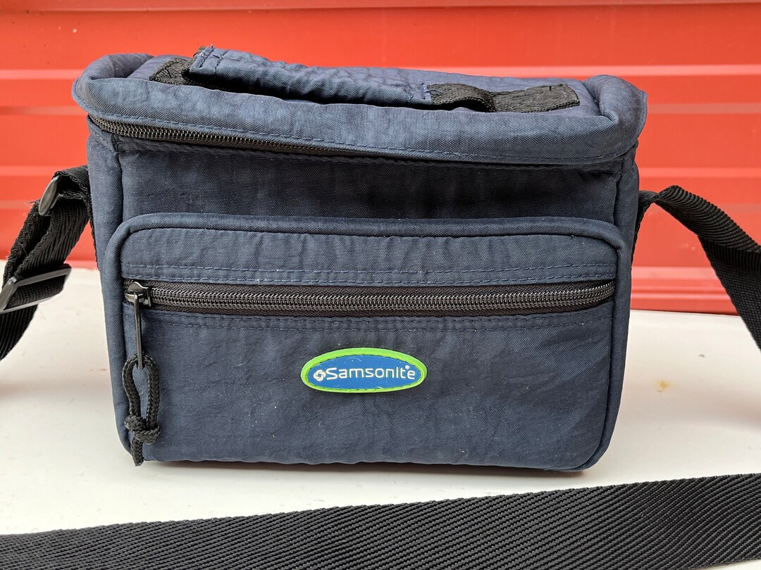 Samsonite Small Padded Black Camera Bag Front Pocket-dividers & Adjustable Strap for Film or ...