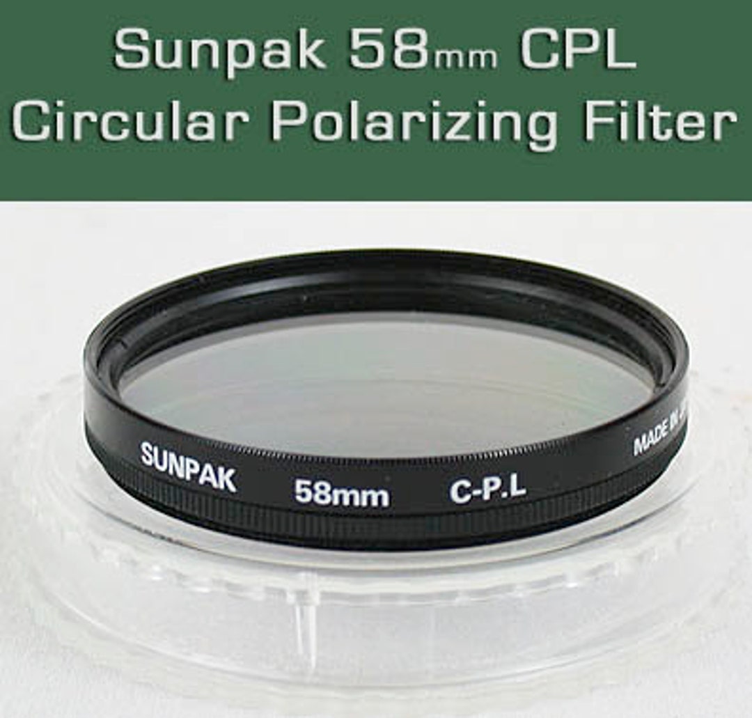 SUNPAK 58mm Circular Polarizing C-PL Filter Great for Outdoor Pics ... SUNPAK 58mm Circular Polarizing C-PL Filter Great for Outdoor Pics ...