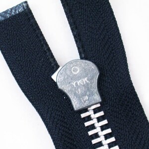 YKK Zipper 21 Inch Black & Aluminum #10 Heavy Duty Separating Zipper ...