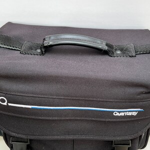 Padded Quantaray Deluxe Camera Bag Black blue Accent Film or Digital ...