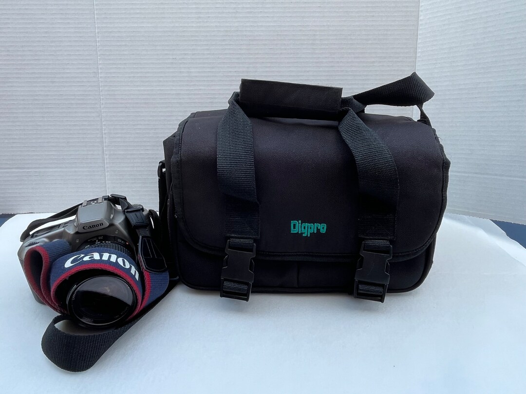 Vintage DIGPRO small-med-camera Bag Black Film or Digital-zippered ...